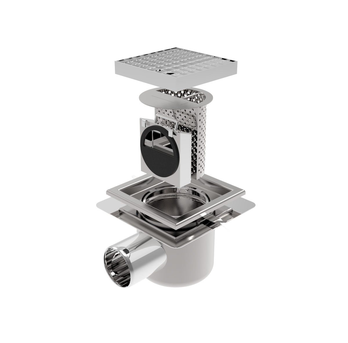 Stainless steel height-adjustable trapped outlet gully. – Component ...